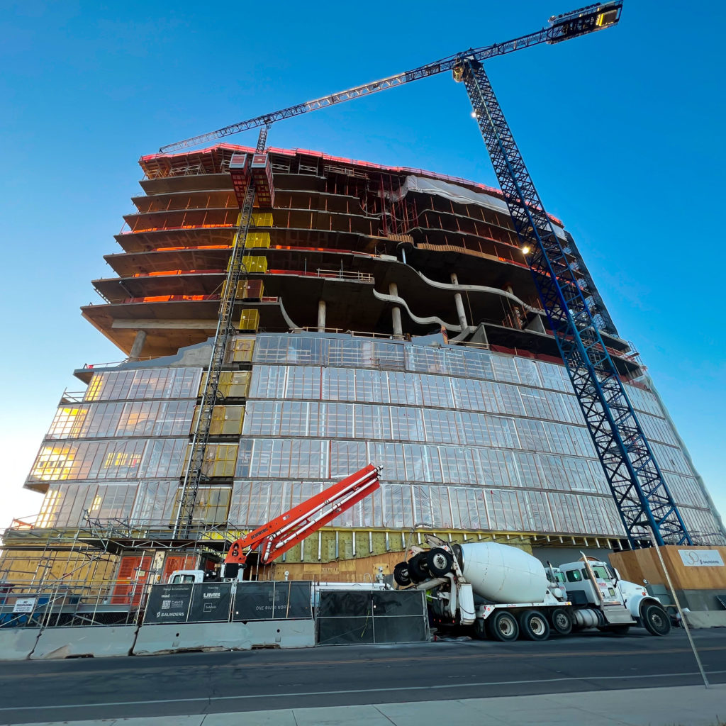 Topping Out on One River North - Concrete Construction Company | Baker ...