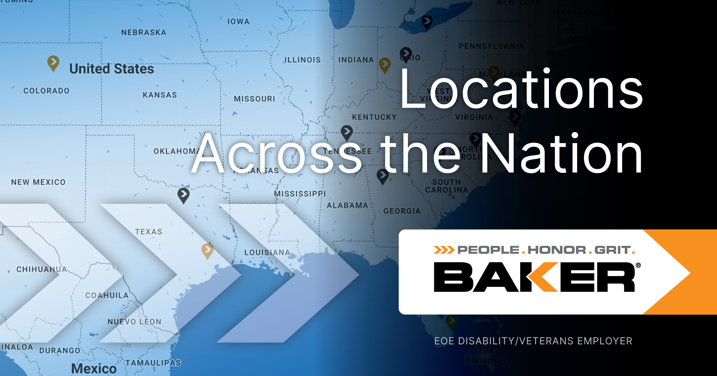 Locations - Concrete Construction Company | Baker Construction